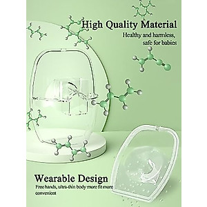 Wearable Breast Pump, 2 Pack Double Wireless Pump with Comfortable Double-Sealed Flange, 3 Modes & 9 Levels Electric Pump Portable, Smart Display, 24mm