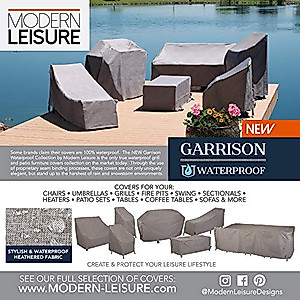 MODERN LEISURE 3008 Garrison Waterproof Loveseat Cover (82.5 W x 38 D x 38.25 H inches), Heather Grey