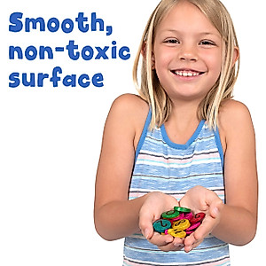READY 2 LEARN - CE10006 Coconut Numbers - Set of 100 - 0-9 - 5 Colors - Natural, Hand Made Counters for Kids - Math Manipulatives