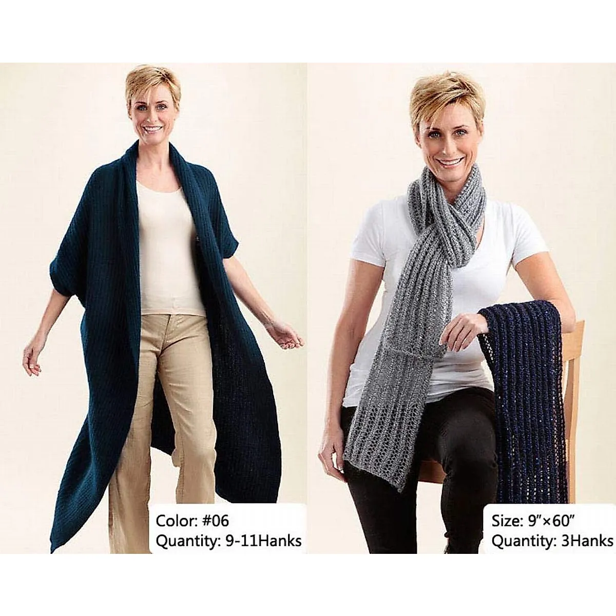 5 Skeins Lotus Yarns Mink & Cashmere Blend Knitting Yarn Skein Soft Crochet Yarn for Fingering Sweater, Scarves, Hats, and Craft Projects Mimi Plus (25-Sky Blue)