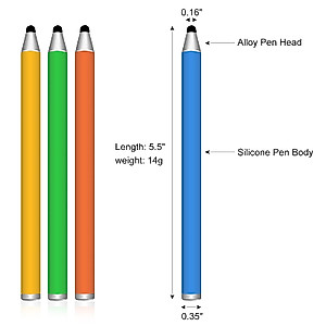 Granarbol Kids Stylus Pens for Touch Screens,Capacitive Stylus Kids Pens for iPad iPhone Tablets Samsung Galaxy All Universal Touch Screen Devices(4 Pack)
