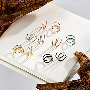choice of all Double Nose Ring for Single Piercing Double Hoop Nose Ring for Women Double Nose Ring for Teen Girls Spiral Nose Hoop Rings for Women