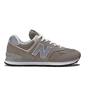 New Balance Men's 574 Core Sneaker, Grey/White, 10