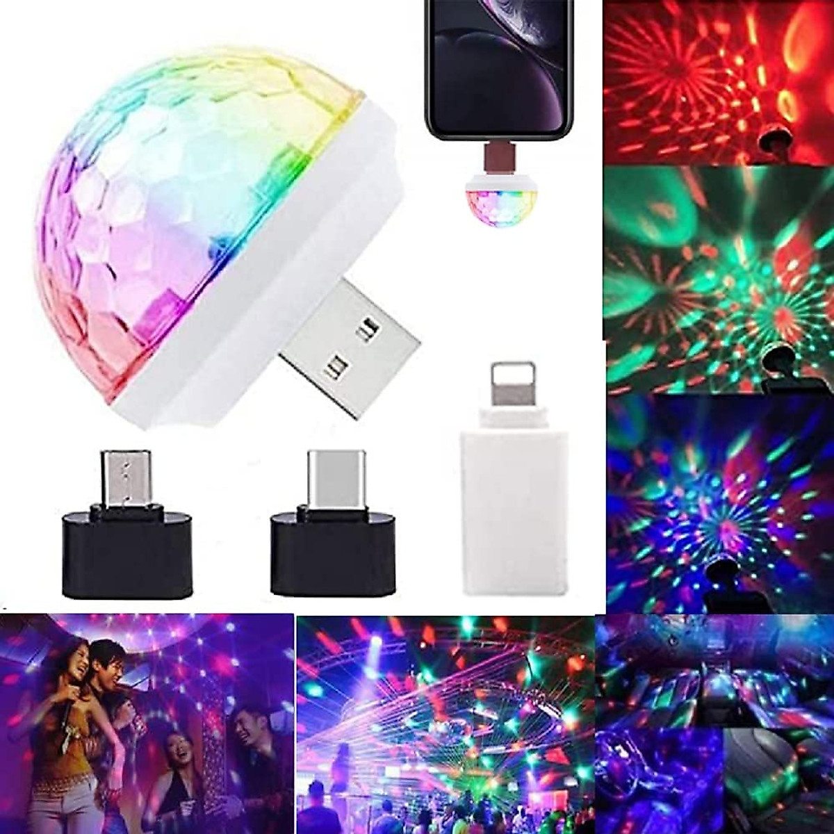 NARFIRE Voice Control USB LED Light Mini Stage Light K Gebao Music KTV Atmosphere Household Crystal Disco Light