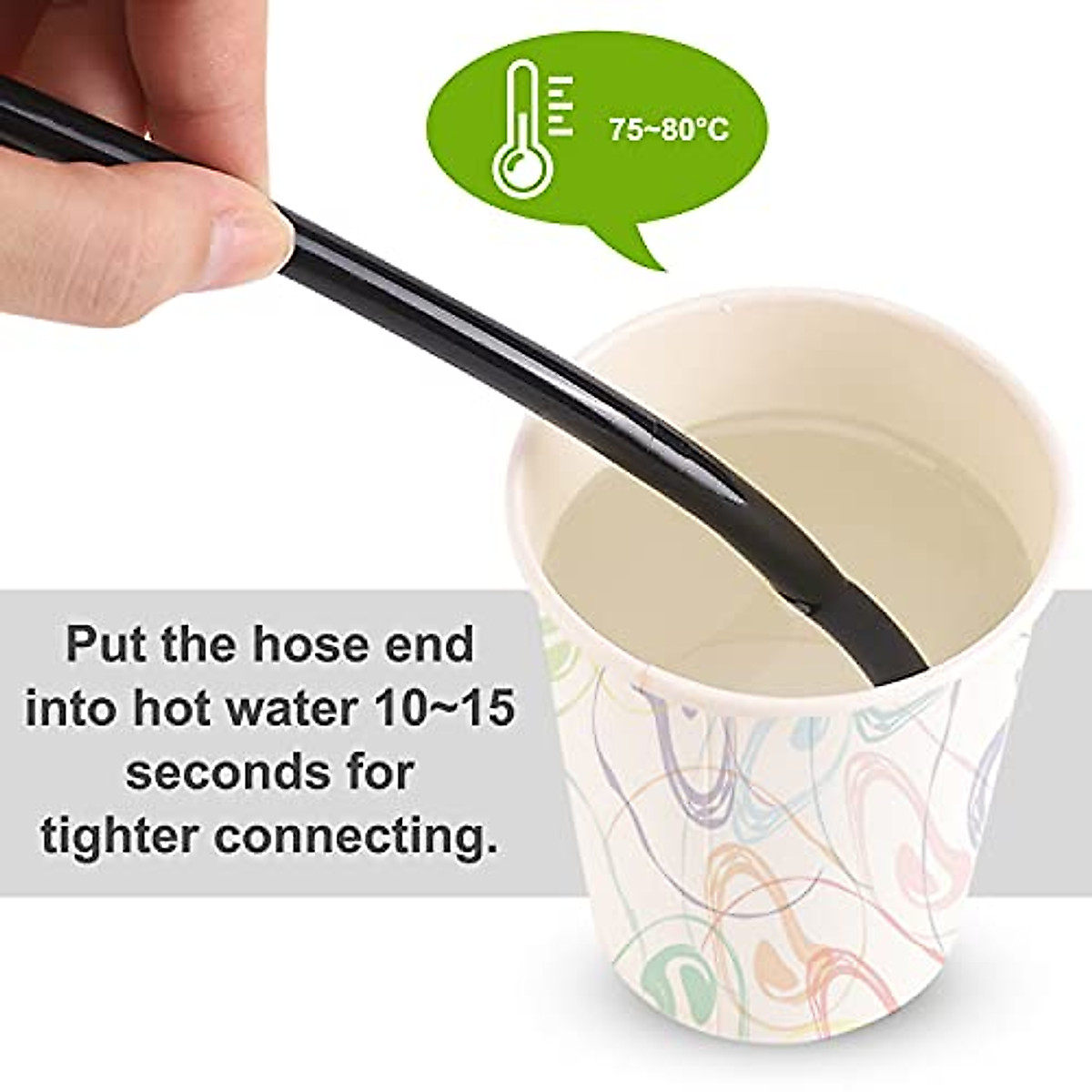 Irrigation Fittings Kit for 1/4" Tubing 140 Piece Set -50 Elbows, 50 Couplings,30 Tees, 10 End Plugs - Barbed Connectors for Drip or Sprinkler Systems…