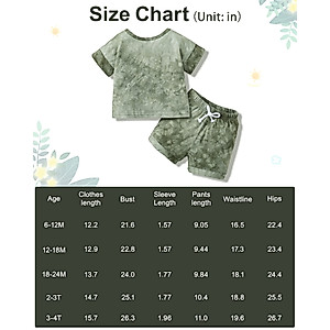 ZOEREA Toddler Baby Boy Clothes Tie Dye Outfits 6M-4T Infant Kid Short Sleeve T-Shirt + Short Pants Boy Summer Clothes Sets