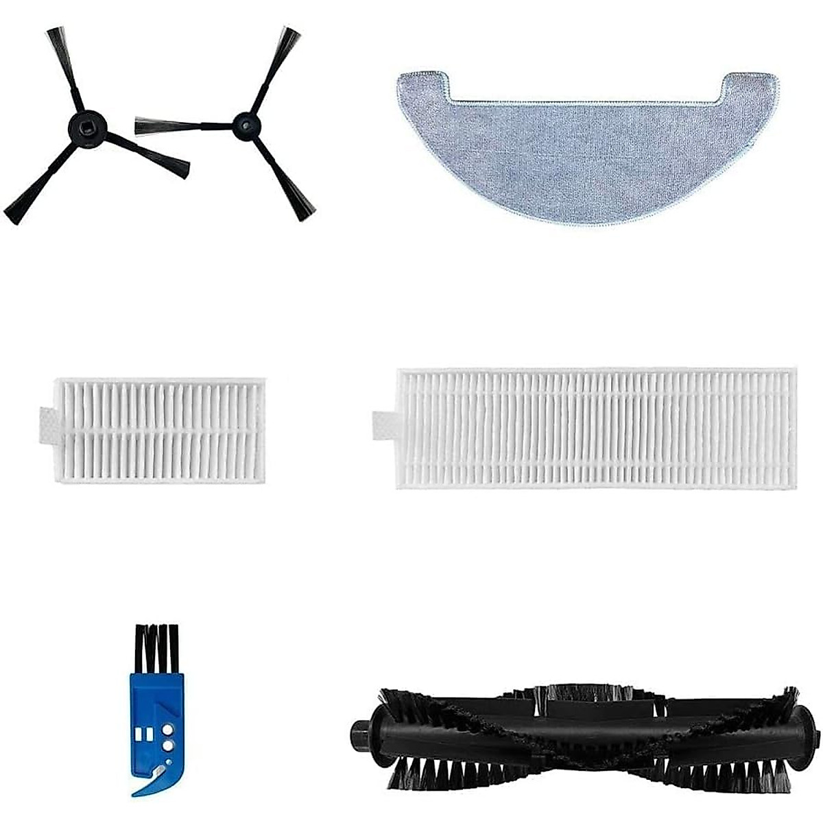 Side Brushes Water Tank Air Filters Mop Accessory Kit Compatible with 360 P7 Robot Vacuum
