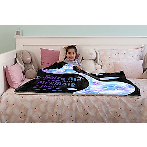 Mermaid Cute Tail Scales Glitter Crystal Mermaid Fish Scale Flannel Blanket Fleece Cozy Throws Soft Blankets for Wedding Birthday Valentines Halloween Couch Beding Picnic-40“x30 XSmall for Pets