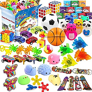 52 Pack Party Favors Toy Assortment Bundle for Kids,Birthday Bag Fillers Stocking Stuffers,Carnival Prizes School Classroom Rewards Treasure Box Toys Pinata Stuffers Goodie Bags Bulk Toys
