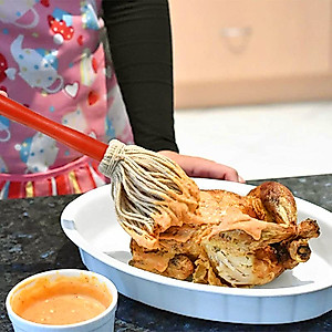 Hedume 6 Pack 12" BBQ Sauce Basting Mops, Roasting or Grilling Basting Mop, Cotton Fiber Head and Hardwood Handle, Grill Basting Mop for Barbeque, Marinade, Smoking Steak or Glazing