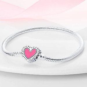 Pandach 925 Sterling Silver Charms Bracelets for women Butterfly Heart Moon and Star 5A Cubic Zirconia Snake Chain Bracelet Gifts for women