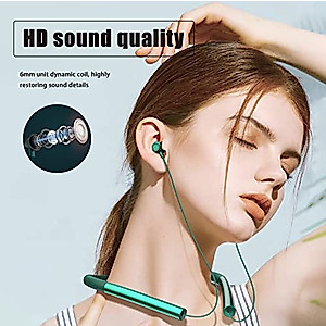 ESSONIO Bluetooth Headphones Wireless Bluetooth Neckband Headphones Neckband Bluetooth Earbuds Headset Noise Cancelling with Microphone Magnetic(z1s Blue)