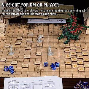 D&D Tabletop Game Tokens Fantasy RPG Hero and Monster Token Set of 112 Pieces Perfect for Dungeons & Dragons and Pathfinder (Wooden)