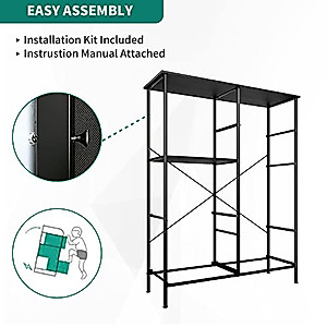 YITAHOME 7-Drawer Fabric Dresser, Furniture Storage Tower Cabinet, Organizer for Bedroom, Living Room, Hallway, Closet & Nursery, Sturdy Steel Frame, Wooden Top, Easy-to-Pull Fabric Bins(Rustic Brown)