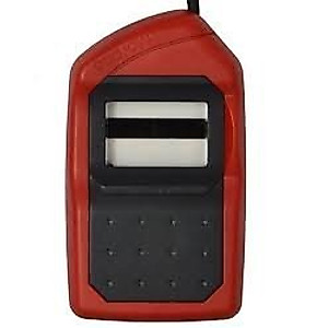 Safran Morpho Mso 1300 E3 Finger Print Scanner, USB, Red and Black