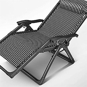 XZGDEN Lightweight Sun Lounger Reclining Lounge Chair Garden Outdoor Terrace Thick Padded Thickened Multiple Positions (Color : 1)