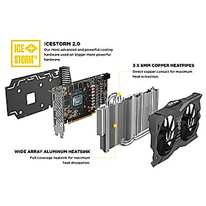 ZOTAC Gaming GeForce GTX 1660 Super amp 6GB GDDR6 192-bit Gaming Graphics Card, Super Compact, Ice Storm 2.0 Cooling, Wraparound Metal Back plate - Zt-T16620D-10M