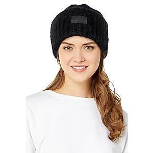 UGG Chunky Plush Cuff Beanie Black One Size