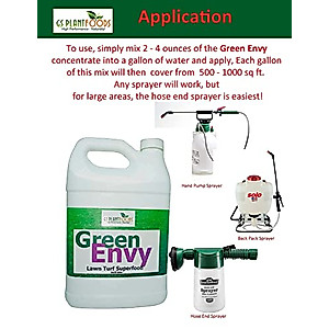 Green Envy Liquid Lawn Food / Fertilizer Concentrate for Any Grass Type (1 Gallon), Turf Care & Healthy Grass
