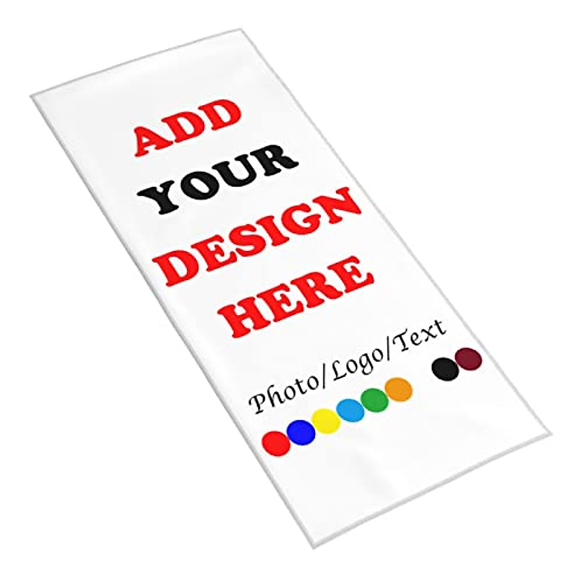 Custom Hand Towel, Add Your Image/Text/Logo Personalized Hanging Towel Customize Face Towel Washcloth Drying Towel for Bathroom Kitchen Gym Travel Yoga Daily Use (12 x 27.5in)