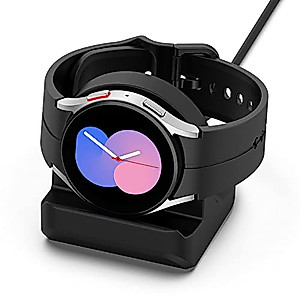 Charger Stand for Galaxy Watch 5/5 Pro, Silicone Charging Stand Dock Holder for for Samsung Galaxy Watch 5 40mm 44mm & Galaxy Watch 5 Pro 45mm (Black)