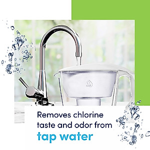 DAFI LED Glass Water Filter Pitcher 64 oz with Alkaline Filter + 3pack Alkaline Filters | Filters Compatible with Brita | Water Purifier Filter Jug Water Purifer | Water Cartridges | Grey