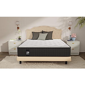 HIMMLINE King Mattress, 14 Inch Hybrid Mattress, Gel Memory Foam and Pocket Spring King Bed Mattress in a Box, Medium Feel, Cooler Sleep & Pressure Relief, 76”*80”, 120 Nights Risk-Free Trial