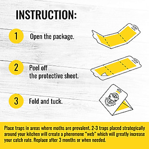 Pantry Moth Trap 10-Pack - Pantry Moth Glue Traps for House Pantry, Pantry MothTraps for Food and Cupboard Moths, Pantry Moth Traps with Pheromones Indian Meal Moth Pest Traps for Kitchen