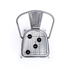 Rounded Back Chair Cushion: Fits Industrial/Modern/Farmhouse Type Chairs and Stools. Handmade in USA (Grey 4 Pack)