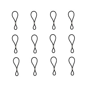 Adjustable Silicone Ring Bands At Both Ends Rubber Loop For Non Piercing Nipple Chain Body Jewelry-black,12pcs