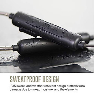 MEE audio BTX2 Bluetooth Wireless MMCX Adapter Cable with aptX & aptX Low Latency, Microphone & Remote, Bluetooth 5.0, IPX5 Sweat Resistance, Black (BTX2-BK)