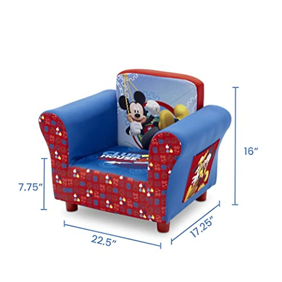 Delta Children Upholstered Chair, Disney Mickey Mouse