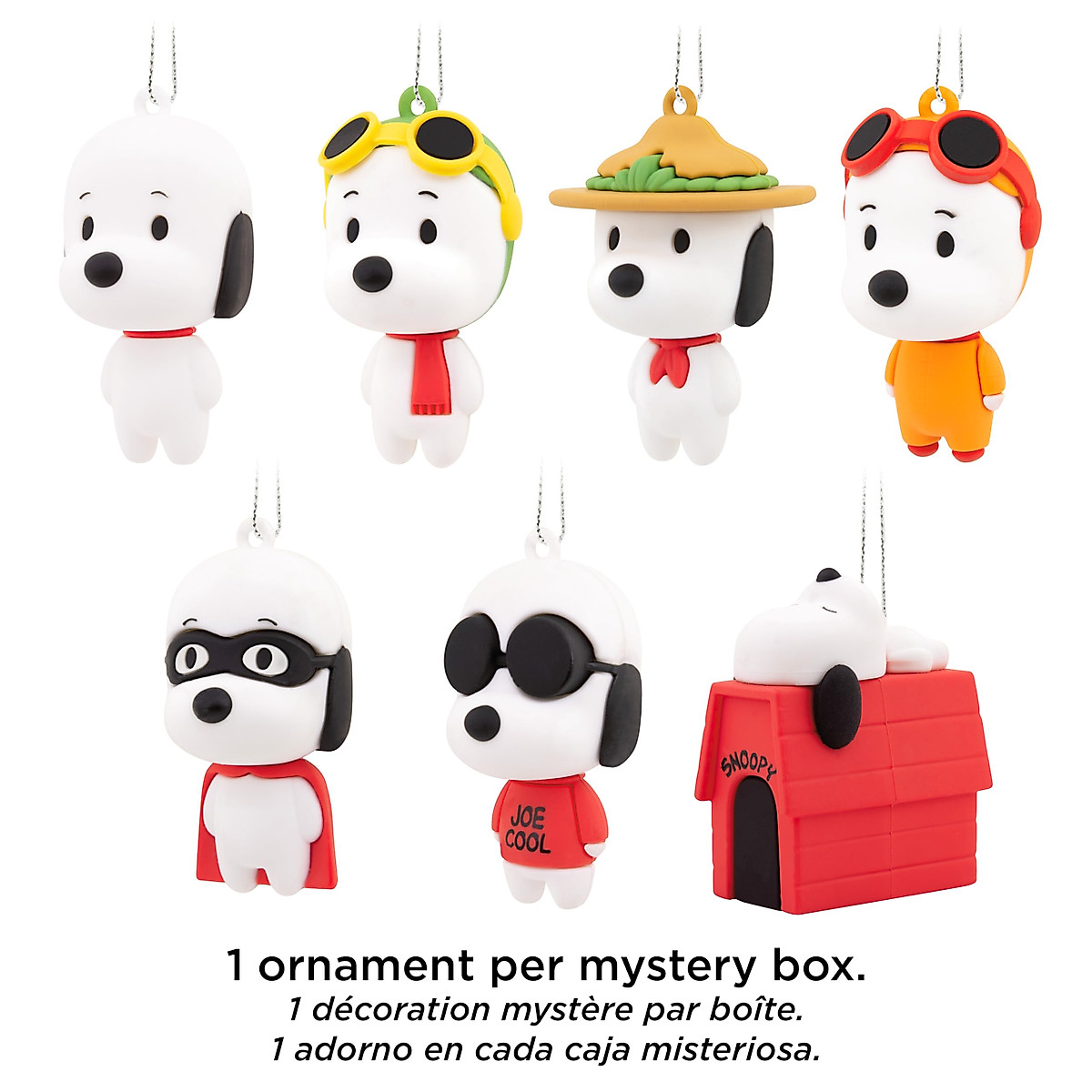 Hallmark Peanuts Snoopy Series 2 Mystery Christmas Ornaments, Set of 2 (0003HCM1162)