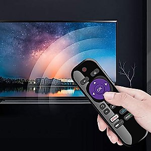 Gvirtue LC-RCRUS-17 Universal Remote Control Replacement for Sharp Roku Smart TV Remote All Sharp Roku Smart LED TV with Netflix, Amazon, Sling, HBONOW Button