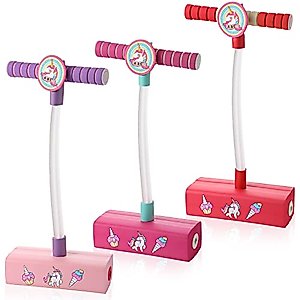 Leitee 3 Pcs Unicorn Gift Pogo Stick for Kids Toddlers, Fun and Safe Foam Pogo Jumper Toy Bouncy Pogo Hopper Party Favors Jumping Gift for Indoor and Outdoor Sports Birthday Party Stocking Stuffers
