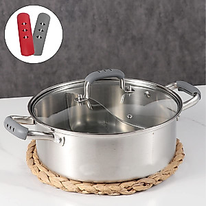 BESTonZON 8Pcs Silicone Pot Silicone pan Ear Pot Handle Grips Pot Handle Sleeve Ear Cover Rubber