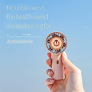 無品牌 GKI Mini handheld fan, USB Rechargeable Small Cooling Fan, Battery Operated Personal Fan. (ROSE GOLD)
