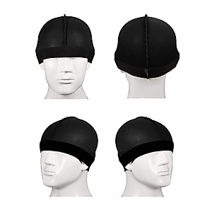 6 Pieces Kids Satin Wave Caps Unisex Baby Beanie 360 Wide Strap Skull Caps(Green, Red, Blue, Yellow, Black, Gray)