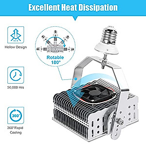 240W LED Parking Lot Retrofit Kit 34800LM ETL DLC Replace 1000W MH HPS HID Shoebox LED Retrofit Lights AC100-277V 5000K E39 Base for Outdoor Tennis Court Canopy Flood Street Area Lighting Fixture