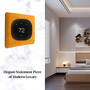 Elm Wood Square Wall Plate for Ecobee Smart Thermostat Enhanced and Premium Cover Trim Backplate
