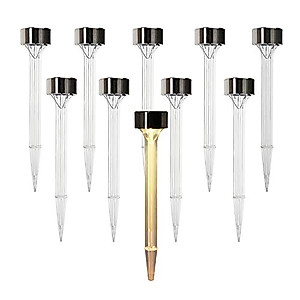 Grand patio Solar Landscape Lights Transparent Decorative Waterproof, 10 Pack Solar Powered Pathway Lights, Weather-Resistant Outdoor Lighting for Yard, Garden, Pool, Warm White