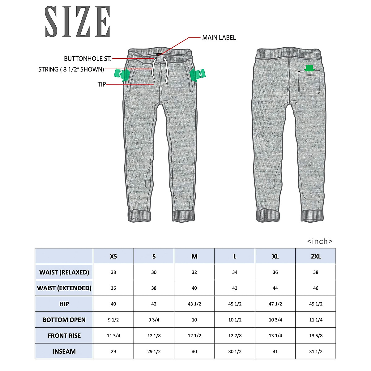 Southpole Men's Basic Active Fleece Jogger Pants-Regular and Big & Tall Sizes, HCH, L