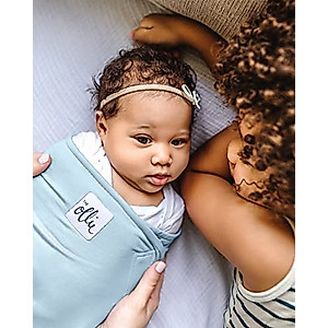 The Ollie Swaddle - Helps to Reduce The Moro (Startle) Reflex - Made from a Custom Designed Moisture-Wicking Material (Sky)