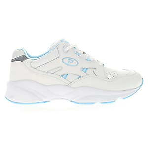 Propet Stability Walker Medicare/HCPCS Code = A5500 Diabetic Shoe White/Light Blue 8 W (D)