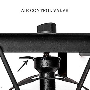 Propane Burner Stove, Propane Gas Cooker, Outdoor Camp Stove High Pressure Propane Burner Adjustable PSI Regulator and 4ft Leather Braided Hose (Three Burner 225000-BTU)