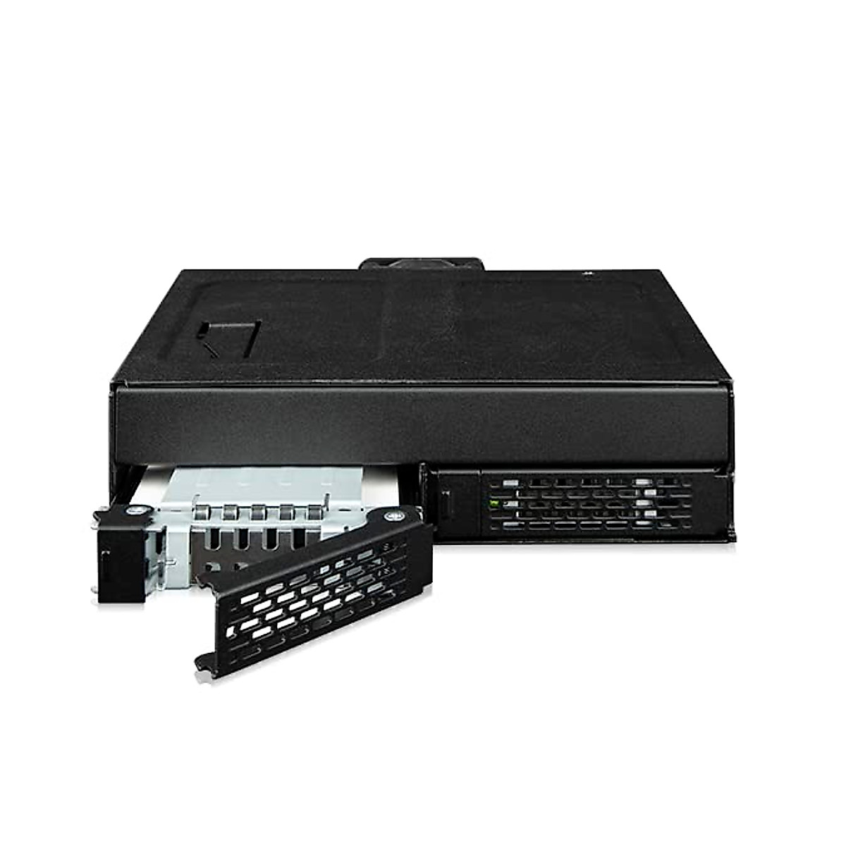 ICY DOCK ToughArmor MB105VP-B 2 x U.2 / U.3 NVMe PCIe 4.0 64Gbps SSD (up to 15 mm) to 1 x SlimSAS 8i (SFF-8654) Removable Frame Housing in 1 x 5.25 Inch Bay Black Complete Metal
