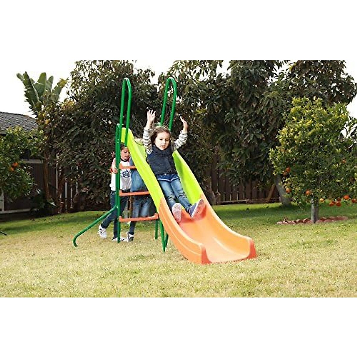 Outdoor Slide, Playground Slide, Plastic Slide for Playground, Playset Slide, 8 Ft Slide for Swing Set, 8ft Deck Slide, Indoor/Outdoor Backyard Slide for Kids Ages 3-8