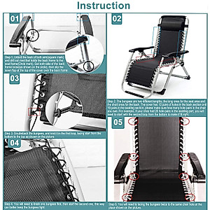 Moksha Studio Zero Gravity Chair Replacement Fabric, Anti-Gravity Folding Lounge Repair Cloth Part for Outdoor Patio Backyard Beach Pool Lawn Camping, Bungee Recliner Mesh Canvas