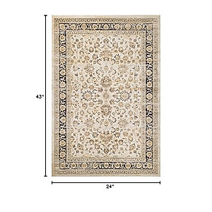 Couristan Zahara Farahan Amulet Area Rug, 2' x 3'7", Oatmeal-Black