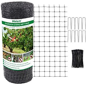 Mklsit Deer Netting Fence, 8ft x 100ft Bird Netting Heavy Duty Garden Netting for Garden Protection Fruit Trees Vegetable Plants Against Birds, Deer and Other Animals